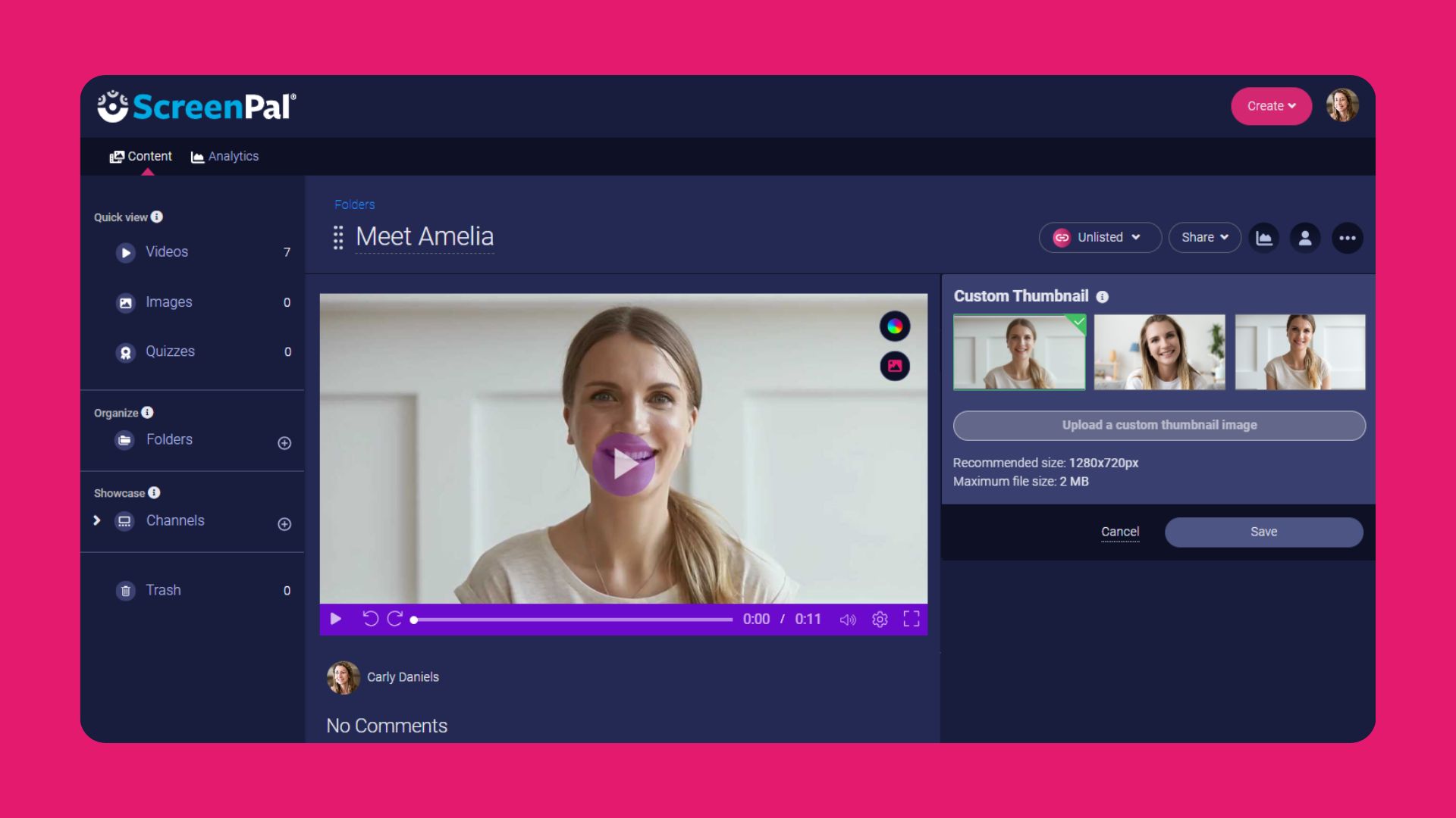 Custom Thumbnails - ScreenPal