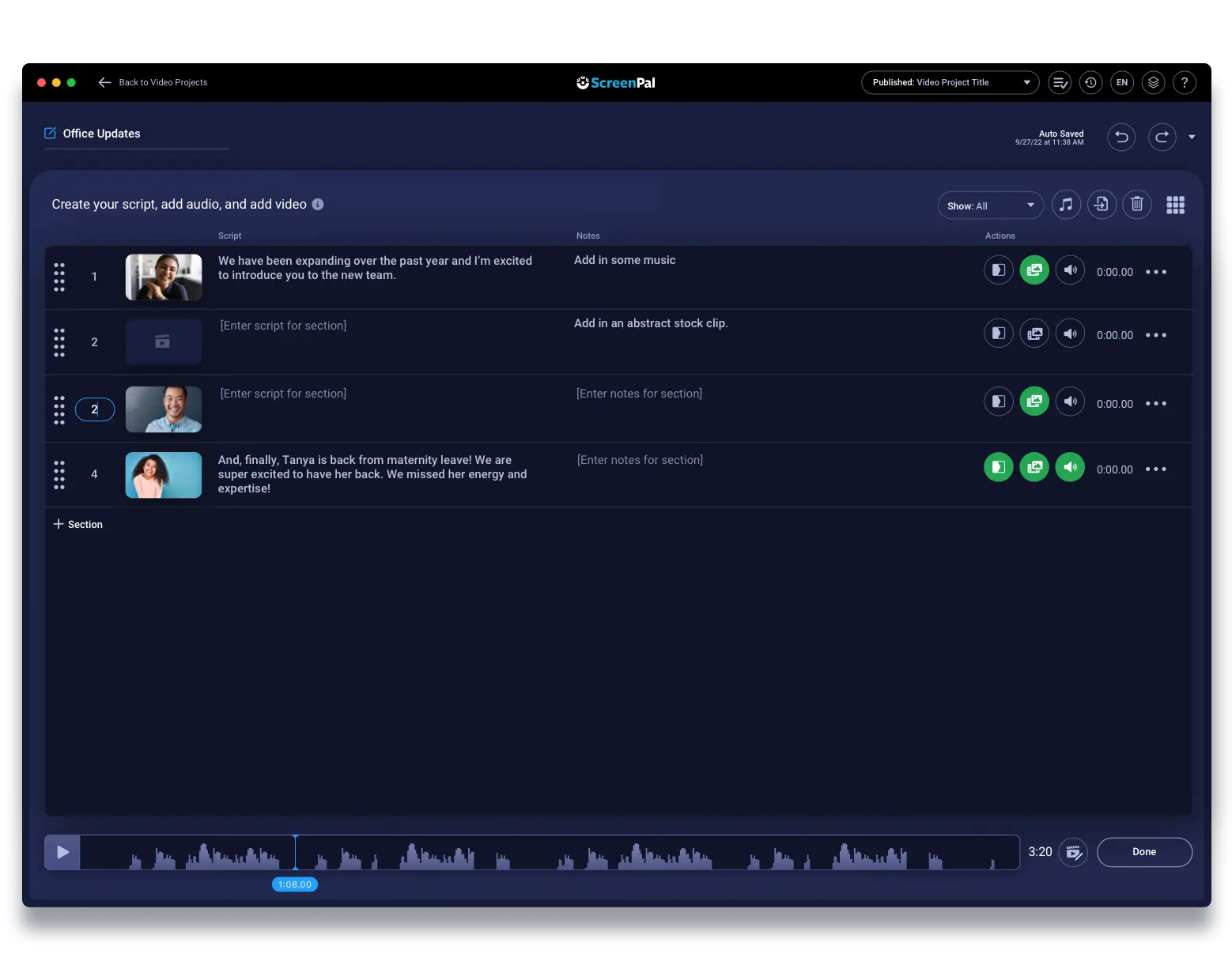 Video Script Maker - ScreenPal