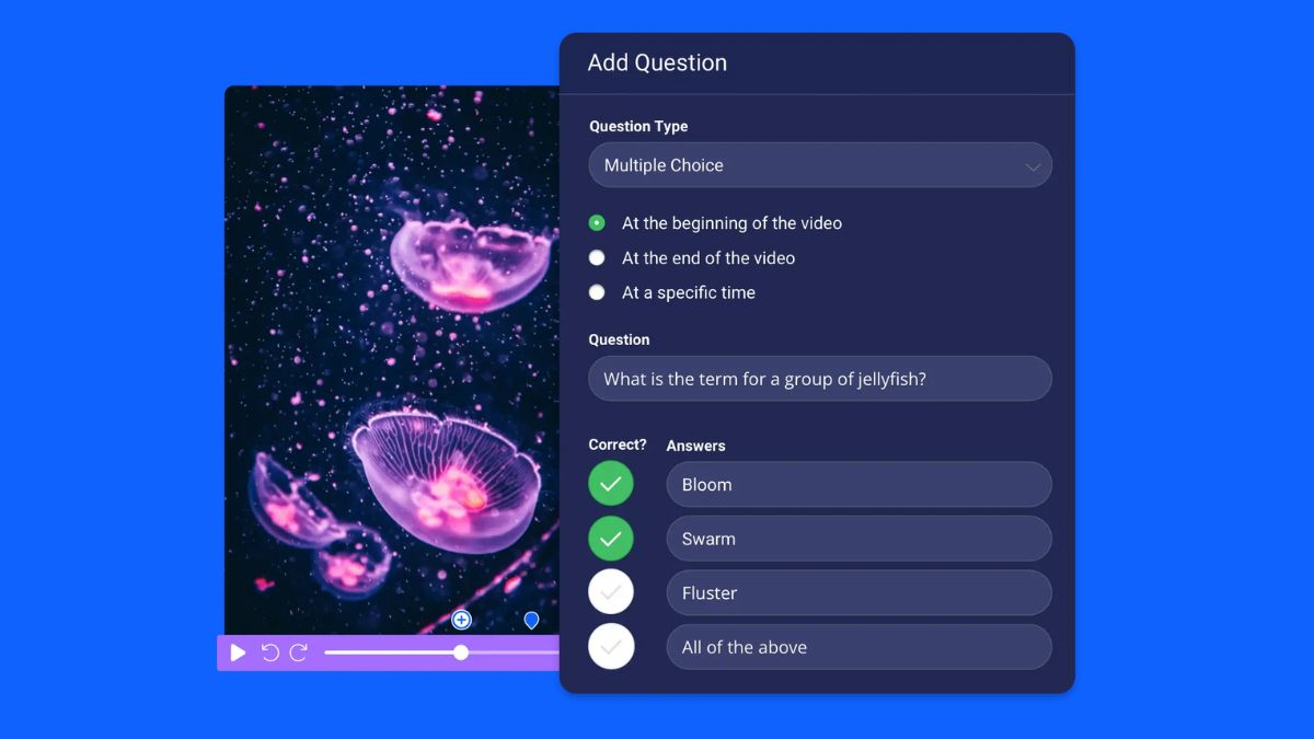 New: Create a video quiz for free - ScreenPal